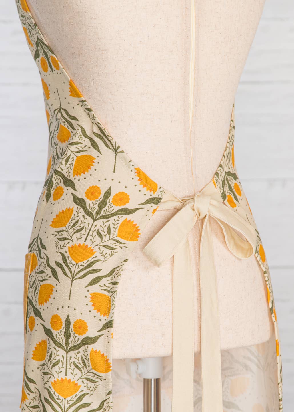 Sunflowers Cotton Apron – Bright Floral Design – Little Red Nursery, LLC