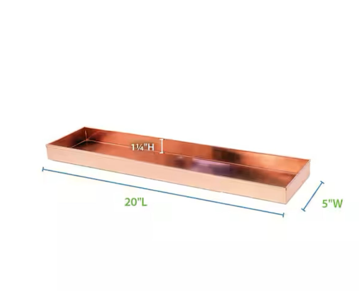 COPPER RECTANGULAR TRAY | Little Red Nursery, LLC