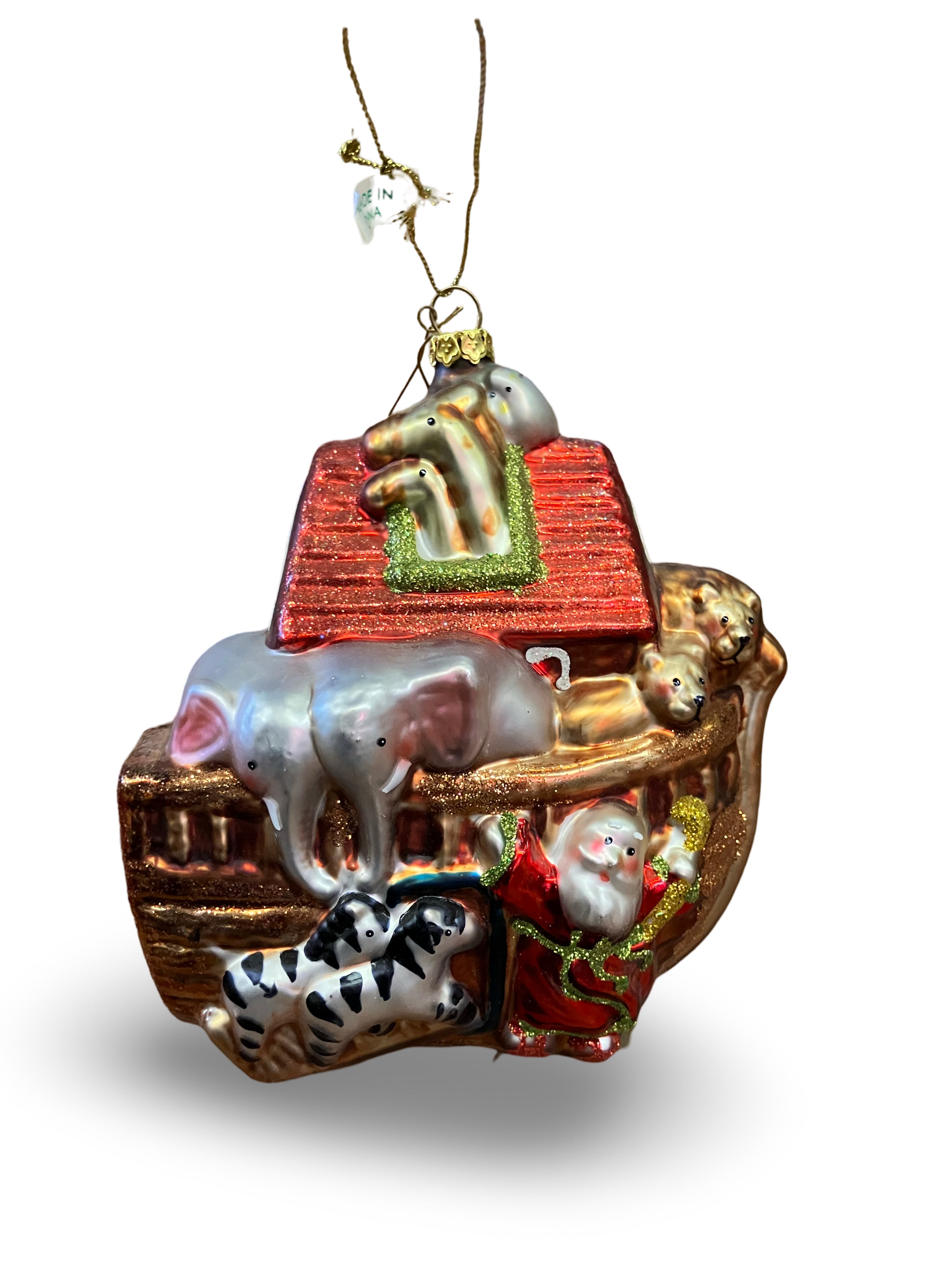 Noah's Ark Glass Ornament – Little Red Nursery, LLC